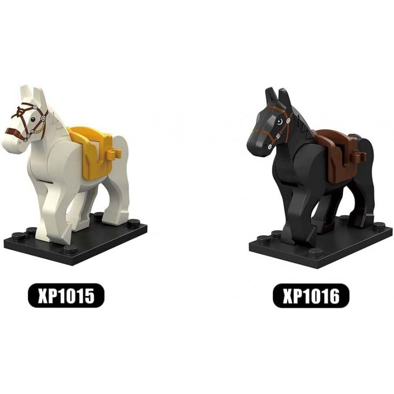 TopBrixx Custom War Horse Set, 10 Pcs Custom Horse Set for Minifigures ...