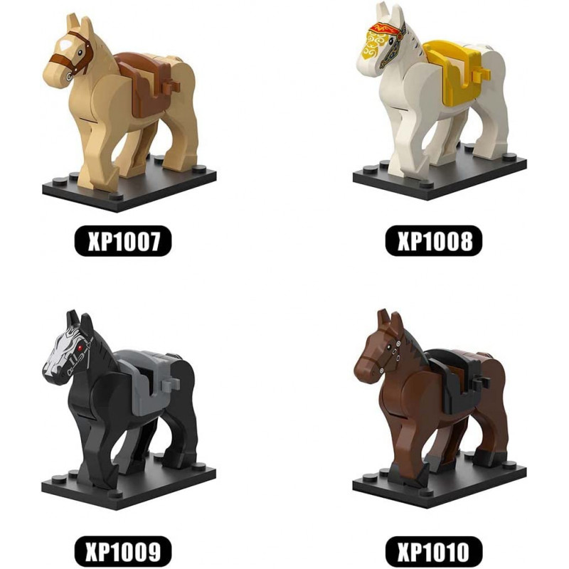 TopBrixx Custom War Horse Set, 10 Pcs Custom Horse Set for Minifigures ...